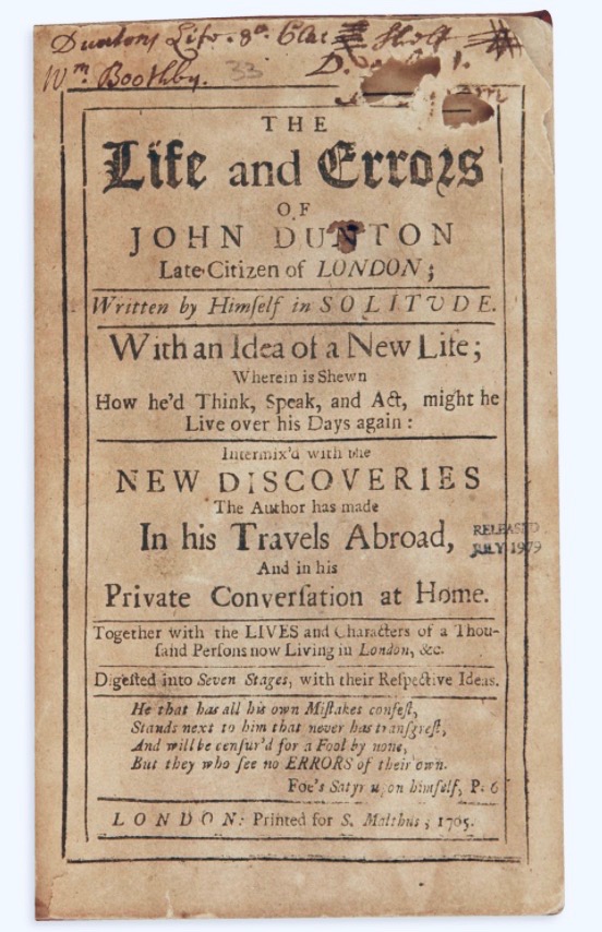The Life and Errors of John Dunton – jamesgray2